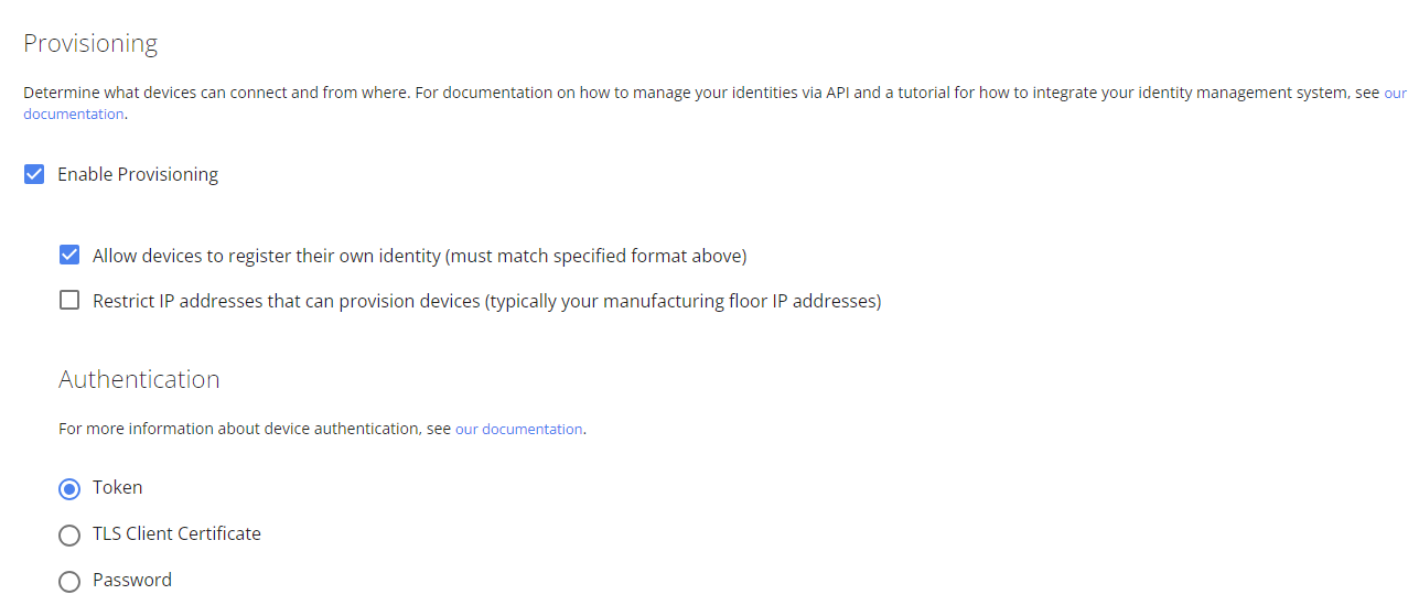 Provisioning - Documentation